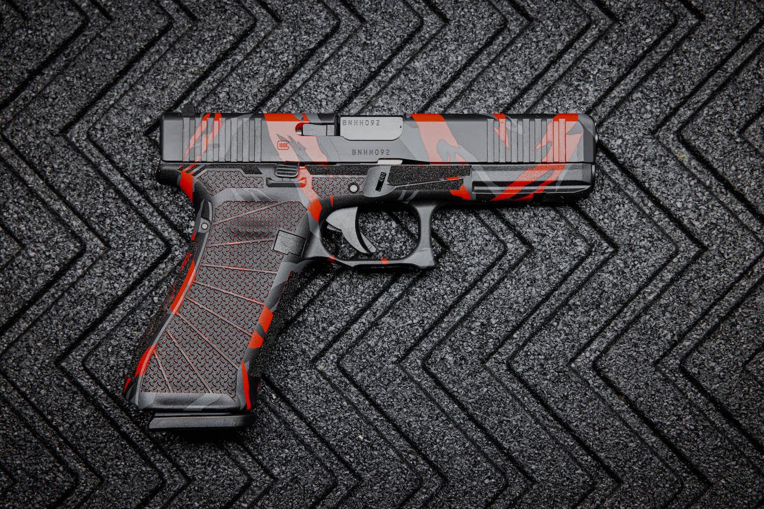 RTS: Glock 17 Gen 5 – Red Tiger Stripe Diamondplate – Sonoran Defense ...